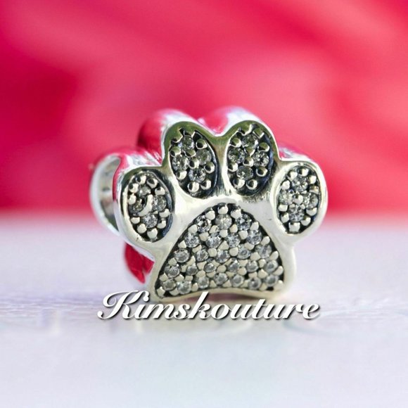 Pandora | Jewelry | Pandora Sparkling Paw Print Charm 79714cz | Poshmark
